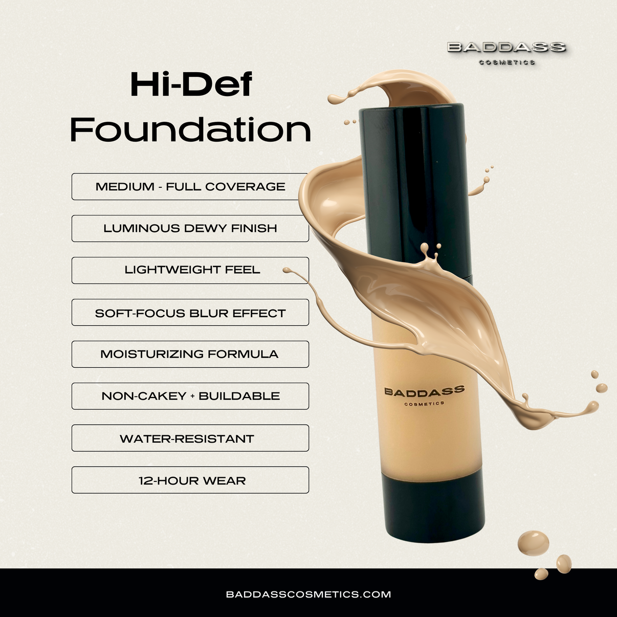 Baddass Hi-Def Liquid Foundation – Baddass Cosmetics